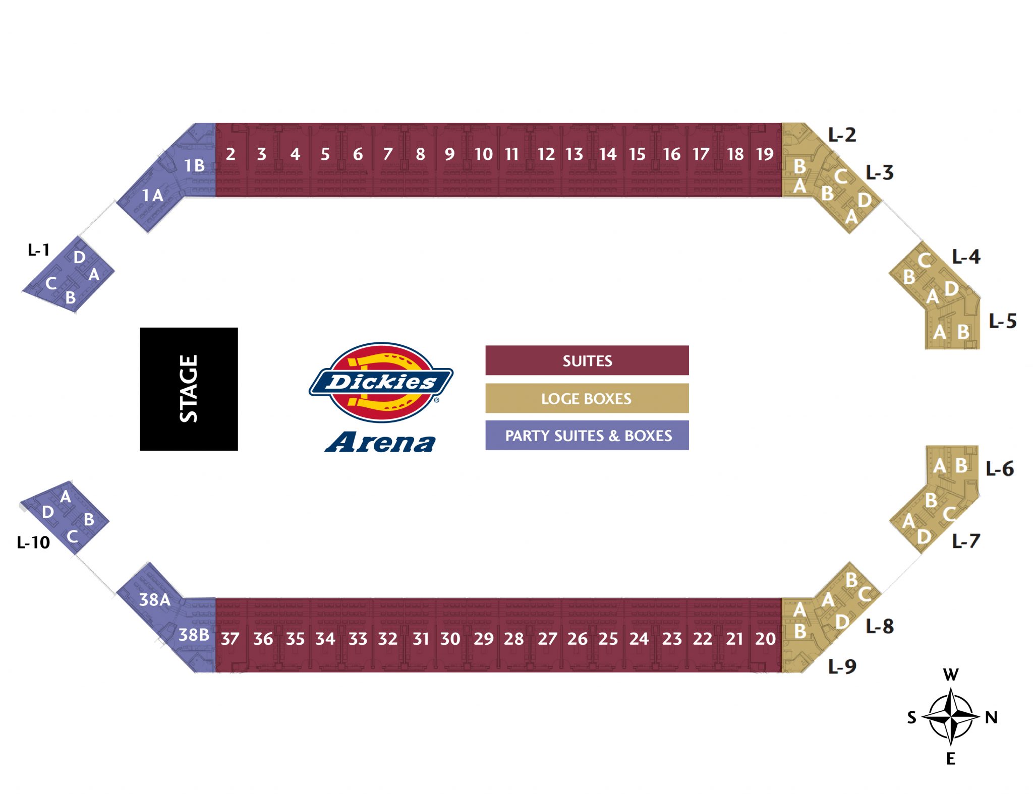 Premium Seating - Dickies Arena