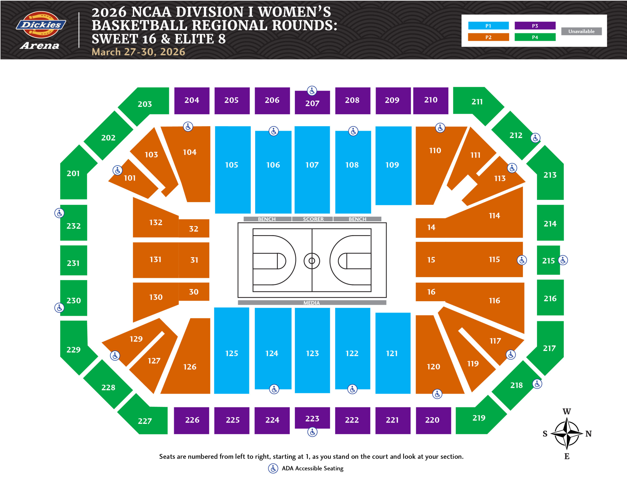 2026.03.27-30 NCAA Division I Women's Basketball Regional Rounds ...